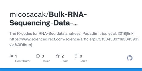 github micosacak bulk rna sequencing data analyses the r codes for
