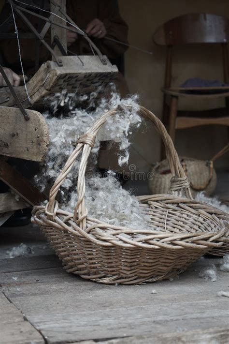 The Processing Of Wool By Hand Stock Image Image Of Material Craft