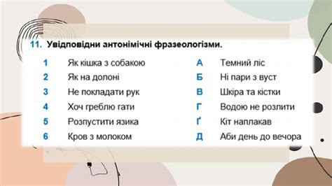 Презентація українська мова 5 клас Фразеологізми