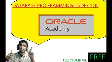 Database Programming Using Sql Day 1 Oracle Application Express