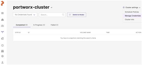 View Cloud Snapshot Clusters In Portworx Central On Premises Portworx Documentation