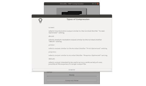 densify una gui para comprimir archivos pdf en gnu linux linux