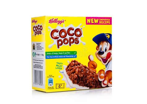 ЛОНДОН, Великобритания - 17-ое ноября 2017: Коробка кокосов ` S Kellogg ...