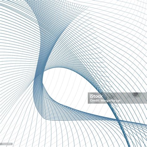 기술 라인 아트 패턴 루프 가능한 모양 파란 미묘한 곡선 굽은 선 흰색 배경입니다 미래 지향적 인 추상 디자인입니다 과학 개념에 대 한 현대적인 템플릿입니다 Eps10