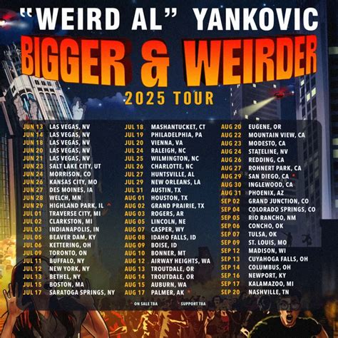 Weird Al Yankovic Announces 2025 Bigger And Weirder Us Tour