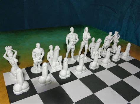 Adult Erotic Chess Hot 3d Printed Set Lgbtq Sex Etsy