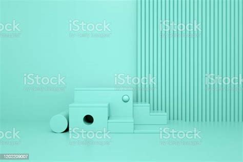 다채로운 기하학적 배경의 3d 렌더링 현대 최소한의 디자인의 기하학적 모양 프로모션 화장품 배경 제품 쇼를위한 미니멀 한 모형