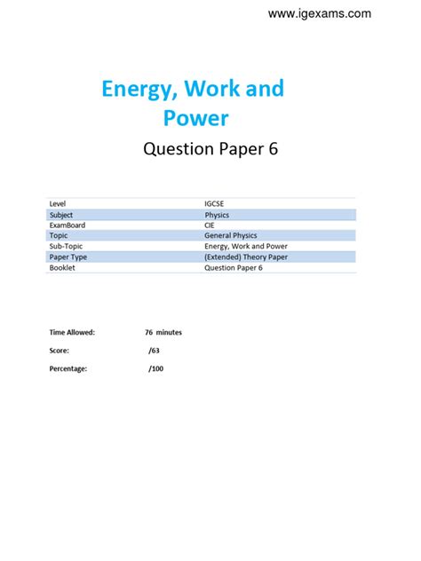 17 6 Energy Work Power Cie Igcse Physics Ext Theory Qp 2 Files Merged