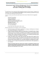 Assessment Task OMGT Pdf RMIT Classification Trusted Operations Management Assessment