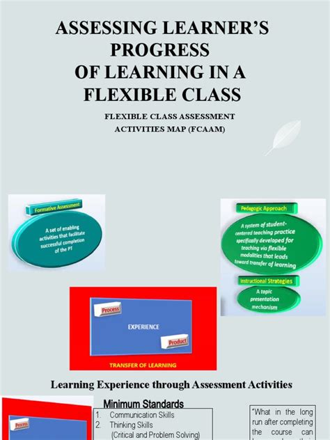 Assessing Learners Progress Of Learning In A Flexible Class Download