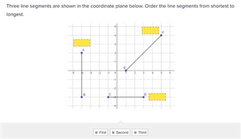 solved three line segments are shown in the coordinate plane below