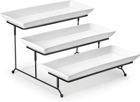 Malacasa 3 Tier Serving Tray Porcelain Tiered Cupcake