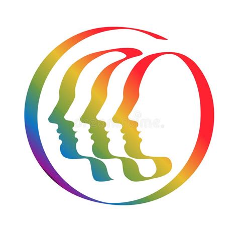 Unity Symbol No 2 Colored Variant Stock Vector Illustration Of
