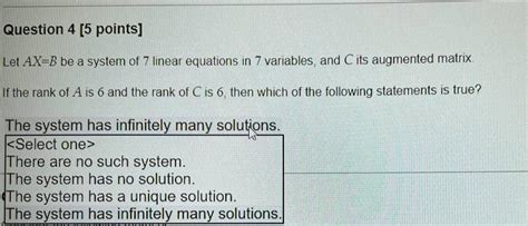 Solved Let AX B Be A System Of Linear Equations In Chegg