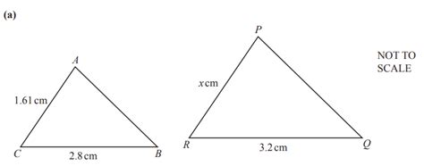 Igcse Mathematics 0580 E4 4 Calculate Lengths Of Similar Figures Igcse Style Questions Paper 2