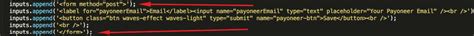 Javascript Why Is This Not Working Append Not Showing The Form Closed