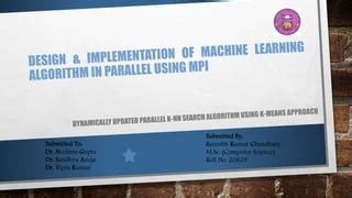 Design Implementation Of Machine Learning Algorithm In PPT