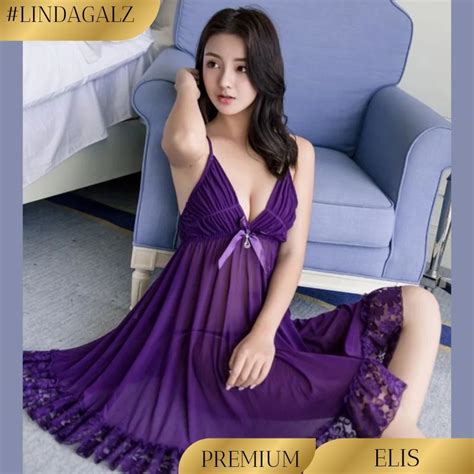 Jual Lindagalz Elis Sexy Lingerie Jumbo Big Size Baju Tidur Sexy 1197a
