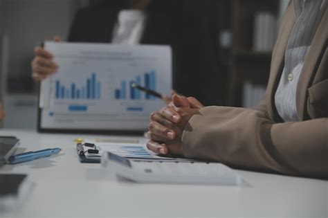 Premium Photo Business Team Collaboration Discussing Working Analyzing With Financial Data And