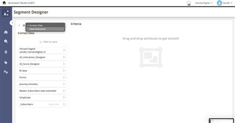 Adding A New Data Extension Via Segment Designer Activation Studio