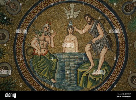 Baptism Of Jesus Christ By Saint John The Baptist Byzantine Ceiling