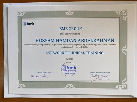 hossam hemdan on linkedin i have successfully completed my training at