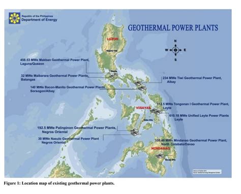 Map Of Geothermal Power Plants In The Philippines And Other Potential Area For Building New Ones