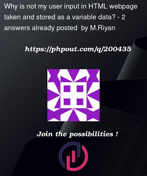 ★ Posted Today Why Is Not My User Input In Html Webpage