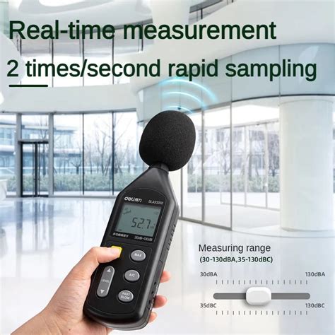 Deli Hand Held Digital Sound Level Meter Noise Tester Sound Detector 30 130db With Ac Weighted