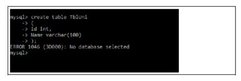Mysql Error 1046 No Database Selected W3schools 教程