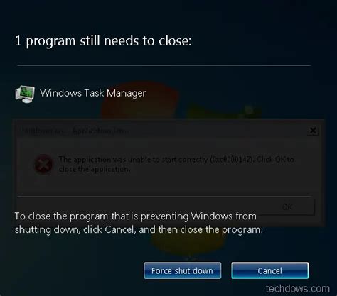 Force Shut Down And Cancel Buttons At Turning Off Process Techyv Com