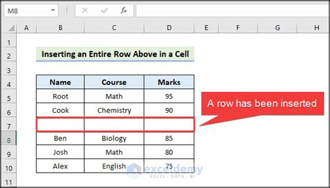Excel Vba Insert Row With Values 4 Examples Exceldemy