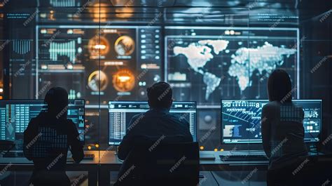 Premium Photo Collaborative Digital Workspace Empowering Team Synergy And Realtime Data Analysis