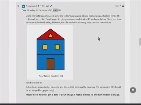 Solved Using The Turtle Graphics Complete The Following Chegg