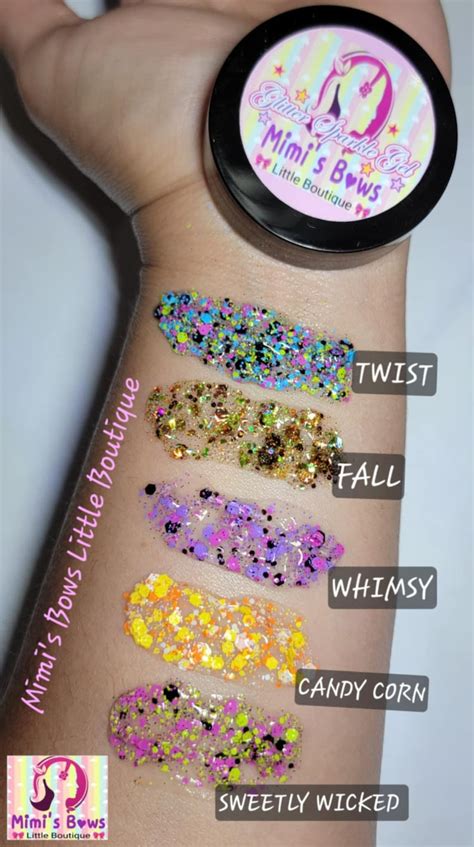 Glitter Sparkle Hair Gel Collection By Mimis Bows Little Boutique Etsy