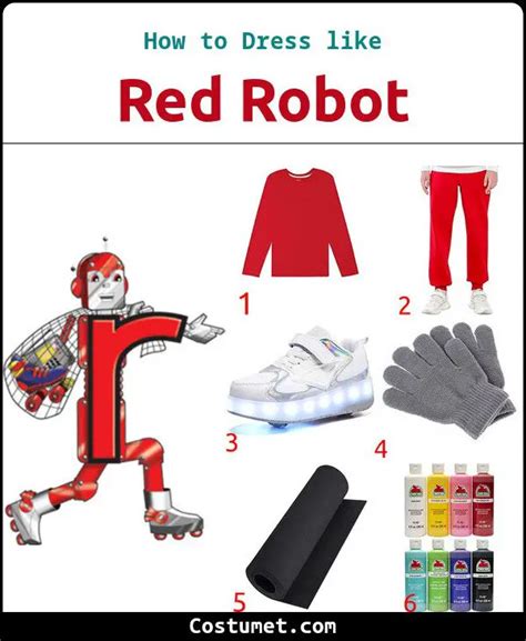Red Robot Costume From Letterland For Halloween