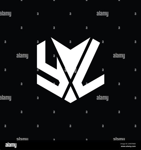 yl logo monogram abstract hexagon shape vector images design template