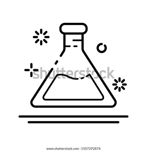 Outline Icon Laboratory Flask Retort Lab Stock Vector Royalty Free Shutterstock