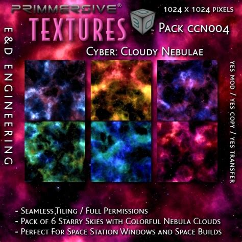 Second Life Marketplace Ccn004 6 1024px Colorful Nebula Cloud