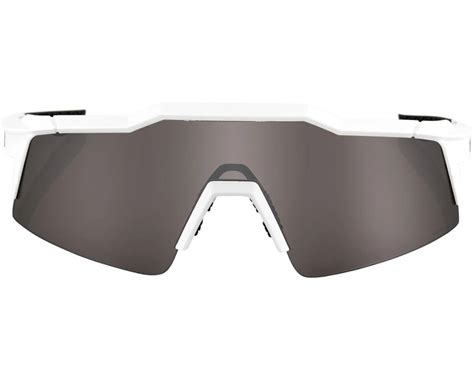 100 Speedcraft Sl Sunglasses Matte White Hiper Silver Mirror Lens