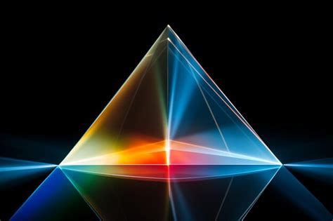 Light Beams Refracting Through A Prism Creating A Spectrum Of Colors Premium Ai Generated Image