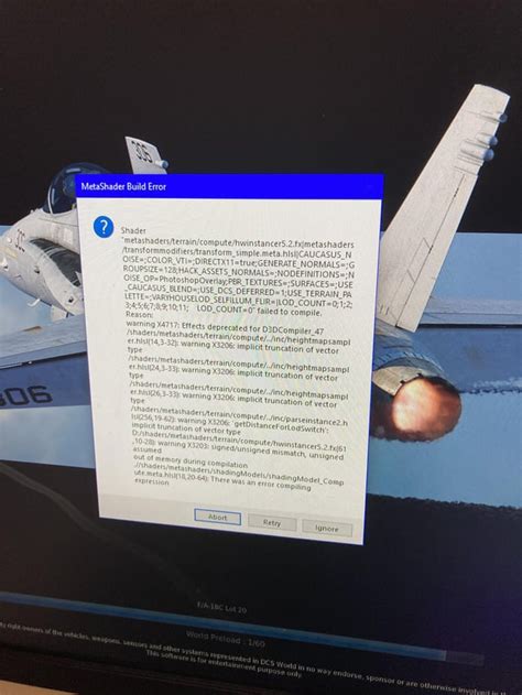 trying to load into dcs after the update and got this error message