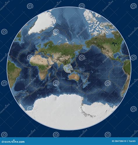 Sunda Tectonic Plate Satellite Lagrange Oblique Boundaries Stock Illustration Illustration