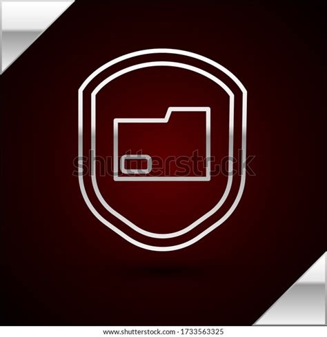 Silver Line Document Folder Protection Concept Stock Vector Royalty Free 1733563325 Shutterstock