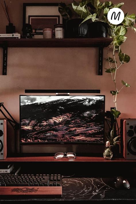 Dark And Moody Gaming Setup Game Room Design Game Room Dark Desk