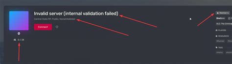 Invalid Server Internal Validation Failed Server Discussion Cfxre Community