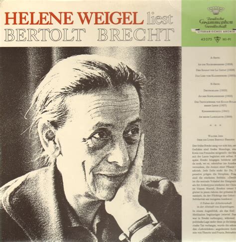 Helene Weigel Liest Bertolt Brecht By Helene Weigel Album Literarisches Archiv 43 075