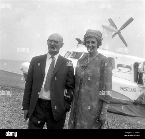 Inventions Hovercraft Inventor Chris Cockerill With Wife At Opening In