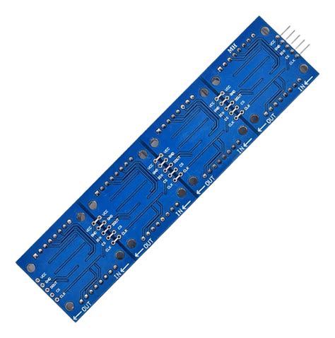 modulo display matriz de led vermelho 8x32 chip max7219 para arduino