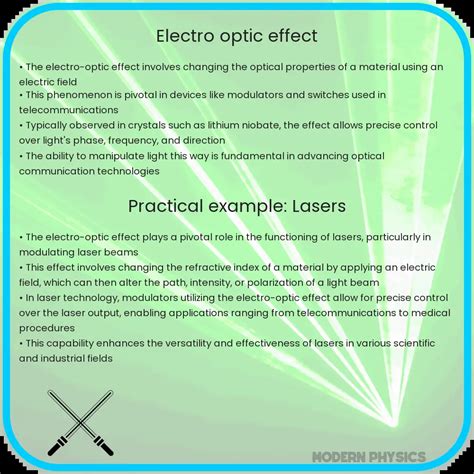 Electro Optic Effect Modulation Precision And Speed In Optics
